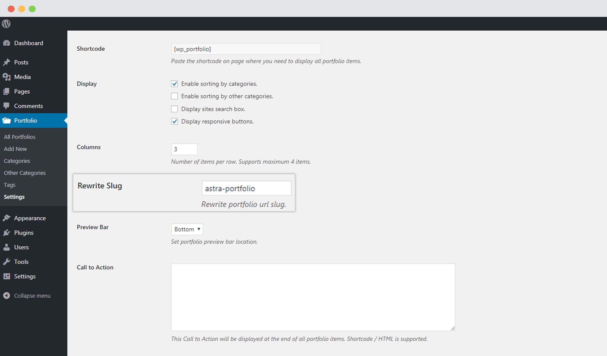 How to Change the Default Custom Post Type Slug in WP Portfolio? | WP ...